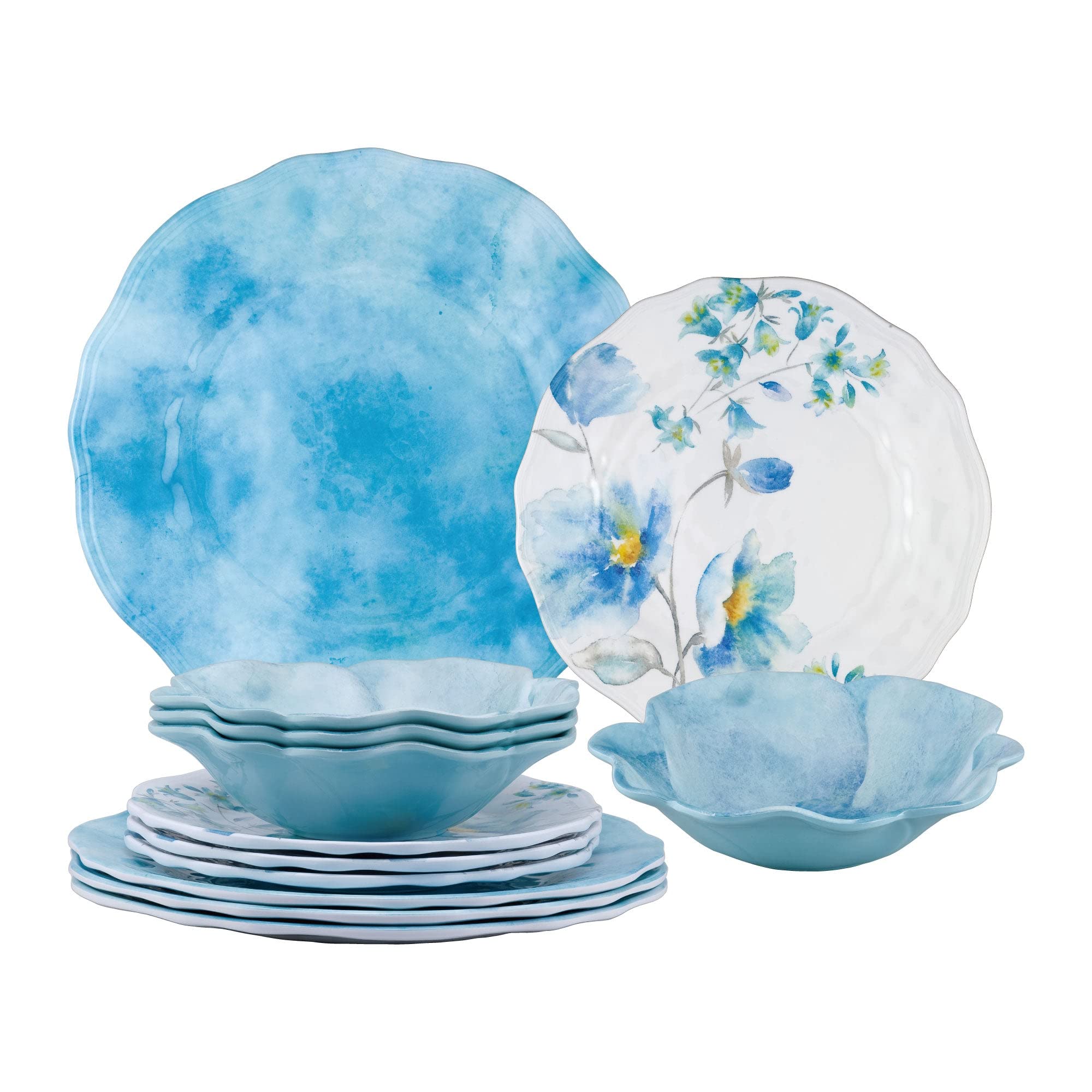 Snapklik.com : UPware 12 Piece Campanula Melamine Dinnerware Sets