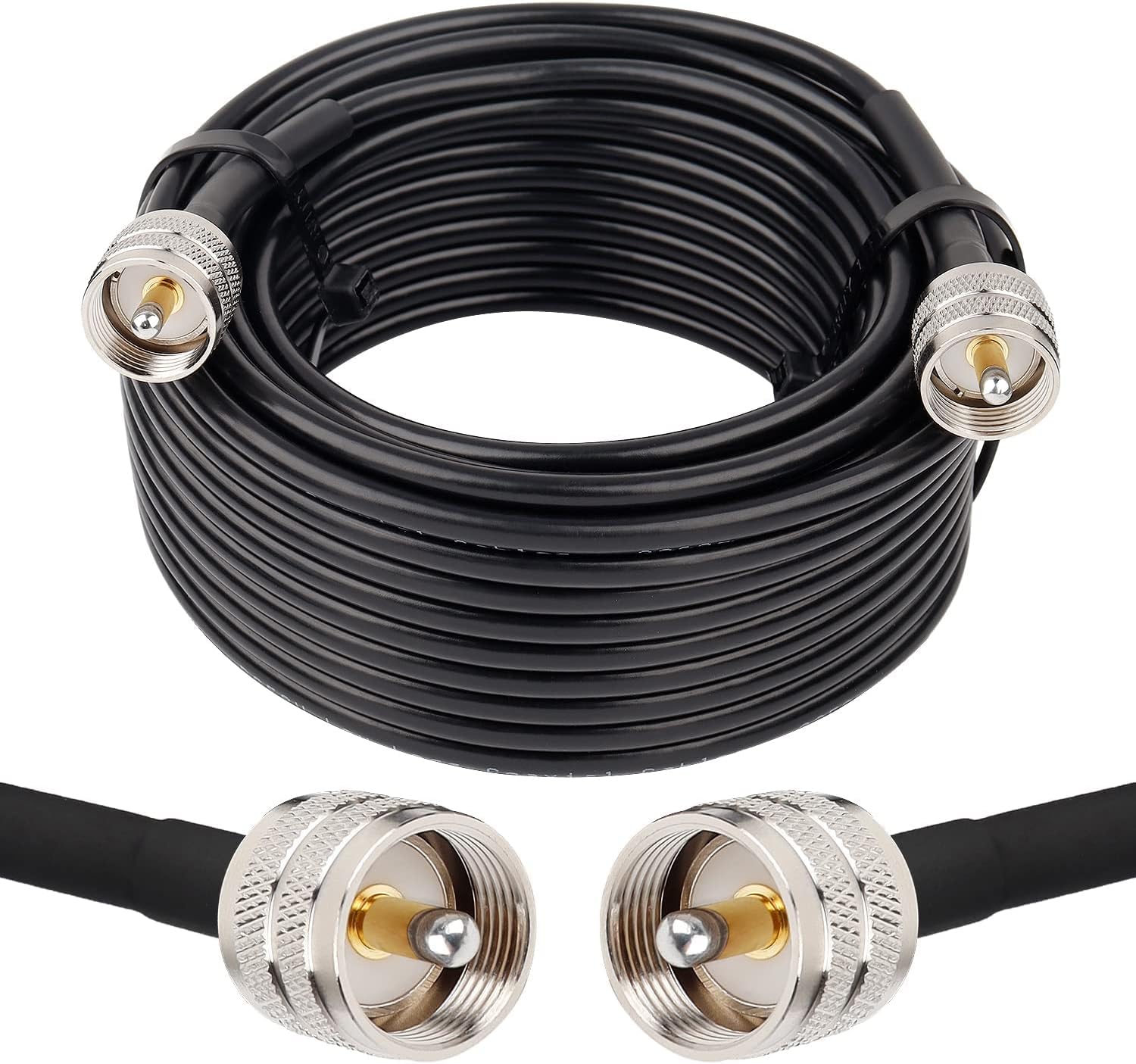 XRDS-RF PL-259 UHF CB Coax Cable 50ft, 50 ohm RG58 PL-259 UHF Male to ...