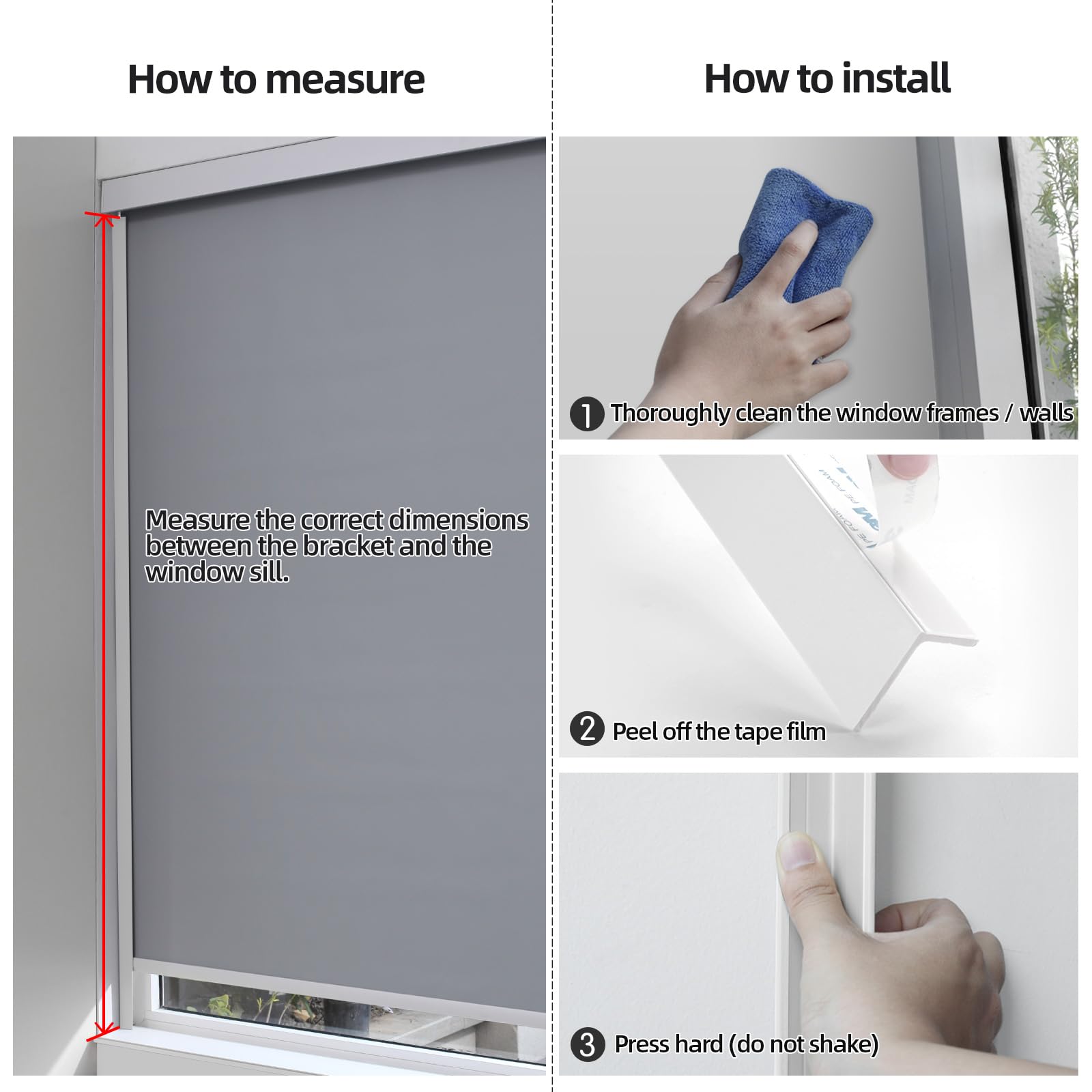 Snapklik.com : ZSTARR U Channel 100% Blackout Light Blockers Aluminium ...