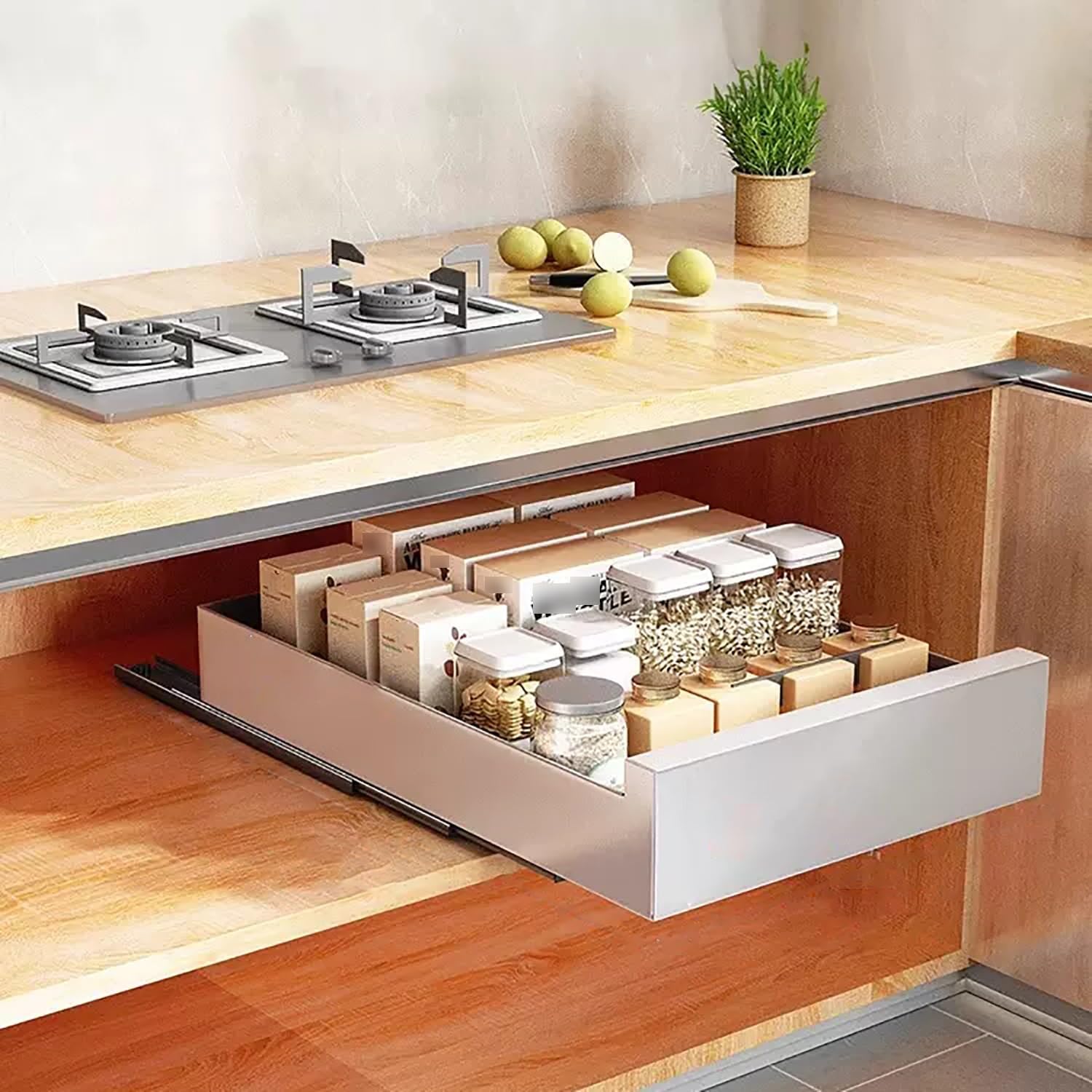 Amazon.com - LLYLAFDC Slide Out Drawer for Cupboard, Kitchen Drawers ...