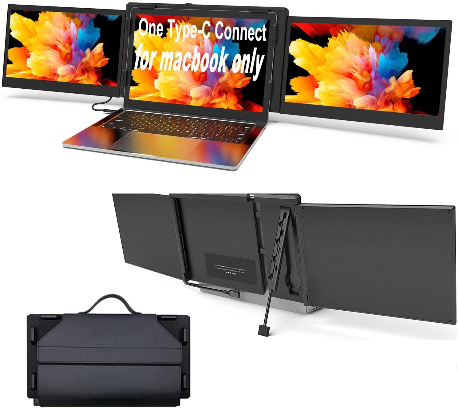 Amazon.com: JJTechGiant Triple Portable Monitor for Laptop Screen ...
