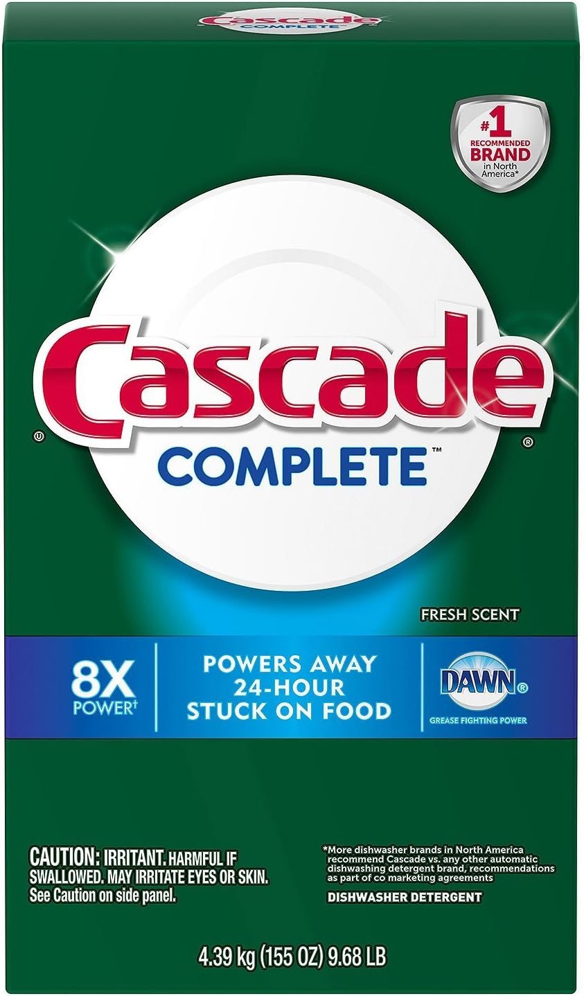 Cascade Complete Powder Dishwasher Detergent, Fresh Scent (155 oz ...