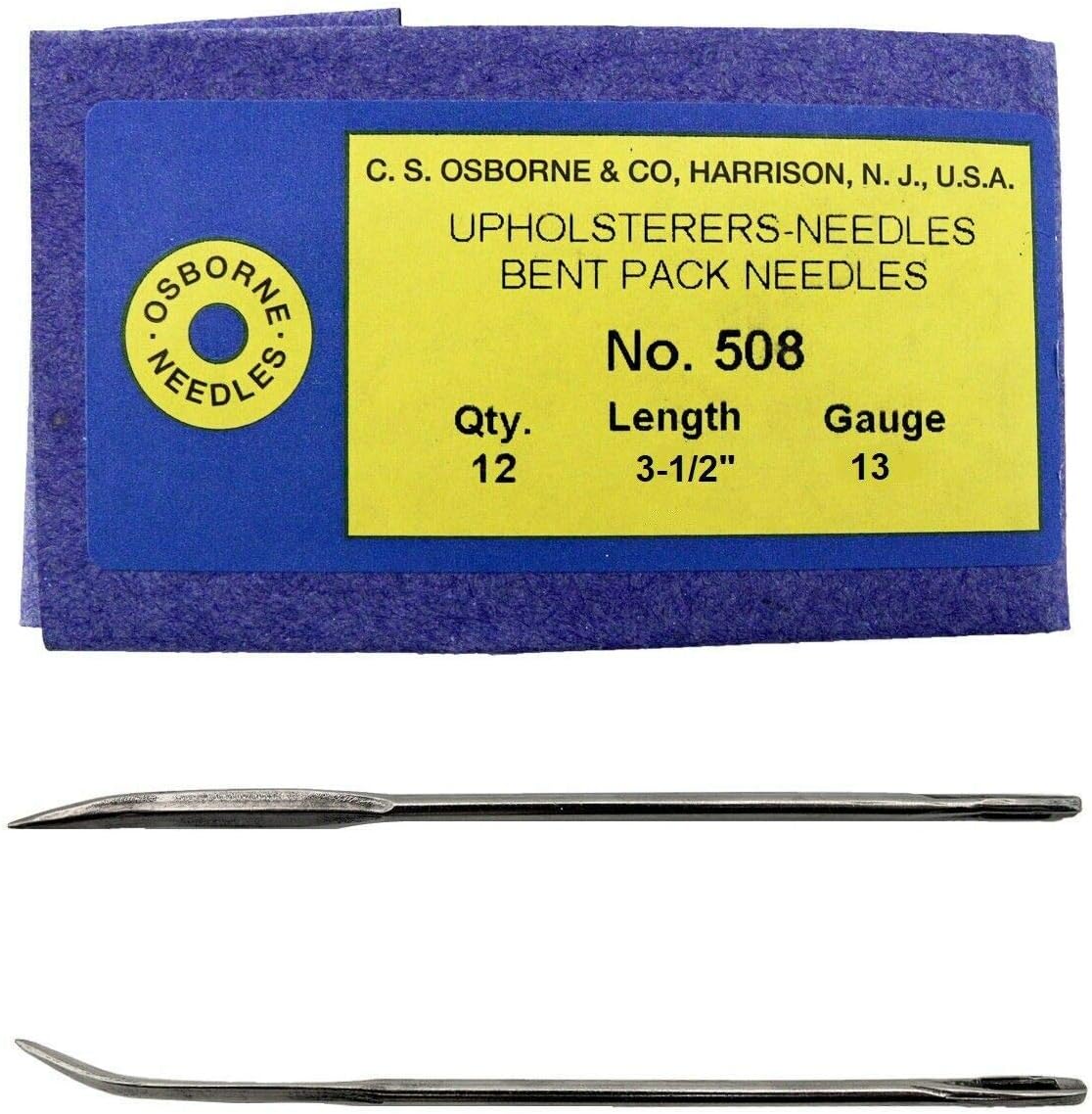 Amazon.com: C.S. Osborne Pack of 12 Bent Pack Needles #508, Size 3-1/2 ...