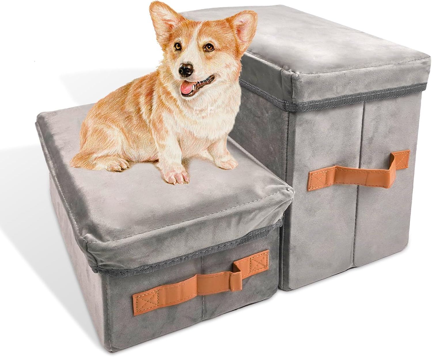 Amazon.com : Dayard Dog Stairs with Storage, Foldable Dog Steps for ...