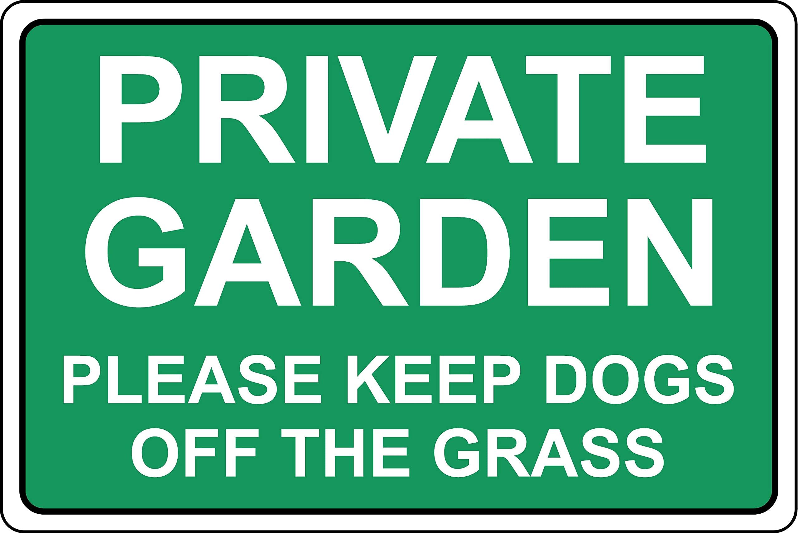 Private garden please keep dogs off the grass sign - 1mm Plastic sign ...
