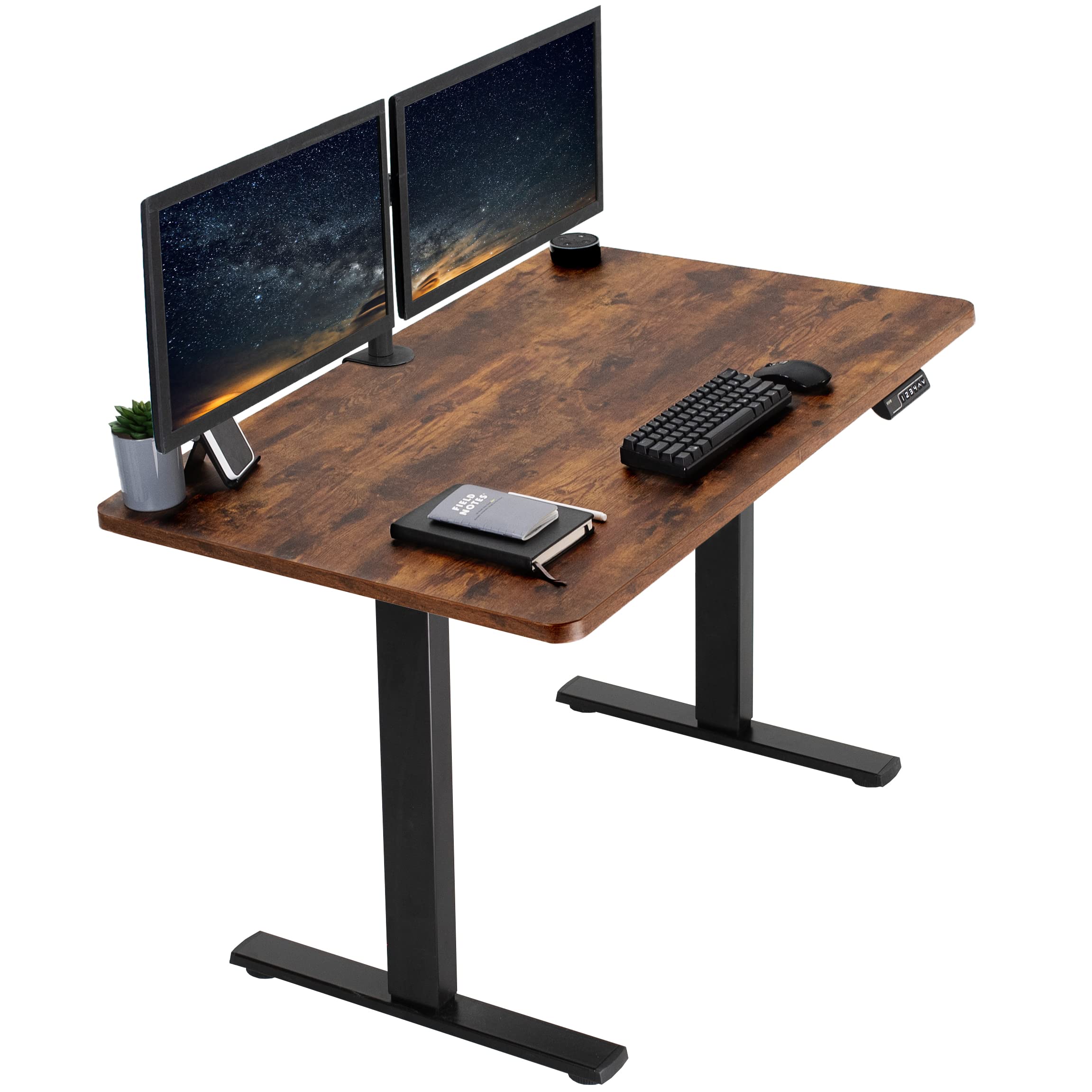 Amazon.com: VIVO Electric 48 x 30 inch Rustic Standing Desk Workstation ...