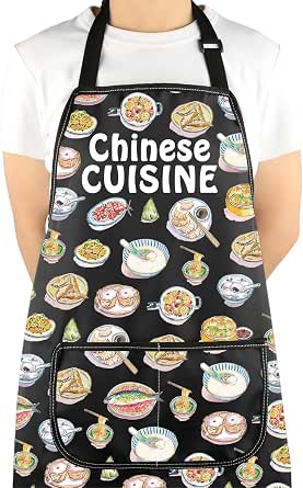 Amazon.com: VAMSII Cantonese Foodie Gift Chinese Cuisine Apron With ...