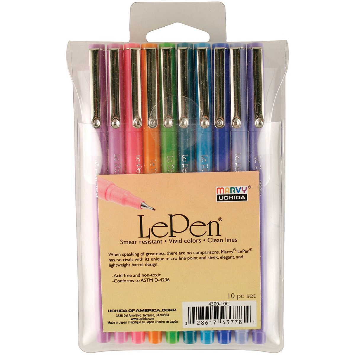 LePen Set of 10 Bright Color Pens : Amazon.co.uk: Stationery & Office ...
