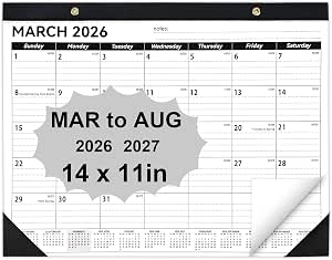 Amazon.com : Desk Calendar 2026-2027, 14" X 11" Desktop Calendar 2026 ...