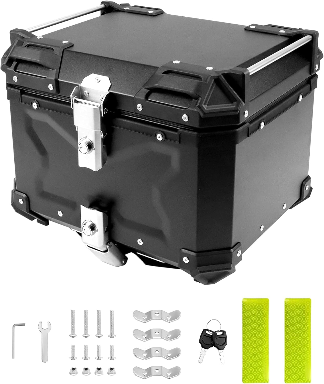 Vagary Metal Bike Storage Tail Top Box 45L Waterproof Luggage Case Hard ...