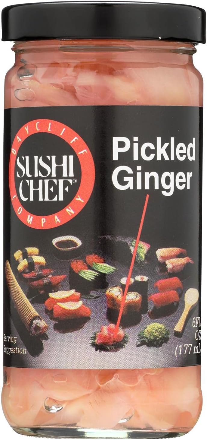 Amazon.com : Sushi Chef Pickled Ginger, 6-Ounce Bottle (Pack of 12 ...