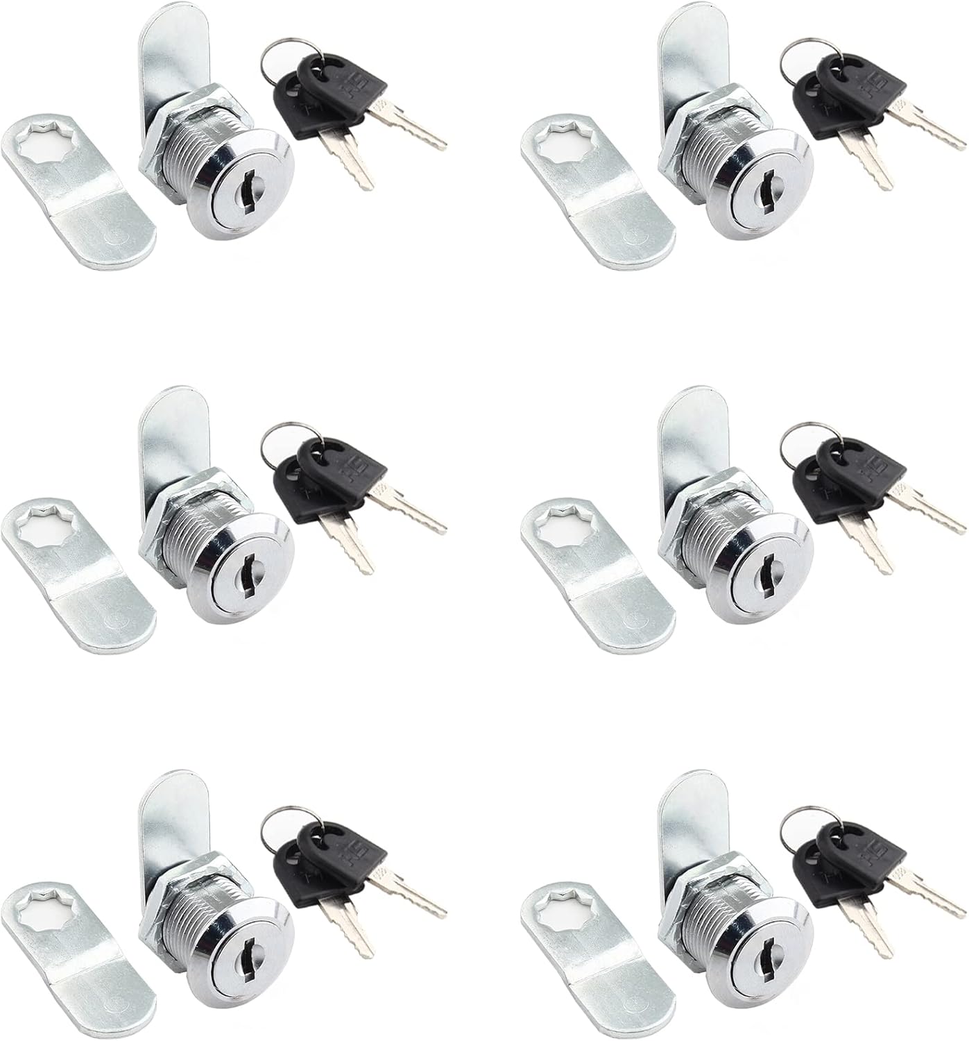 Moicstiy 6 Pack Cabinet Cam Lock, 3/4 Inch Locks with Keys, Cylinder ...