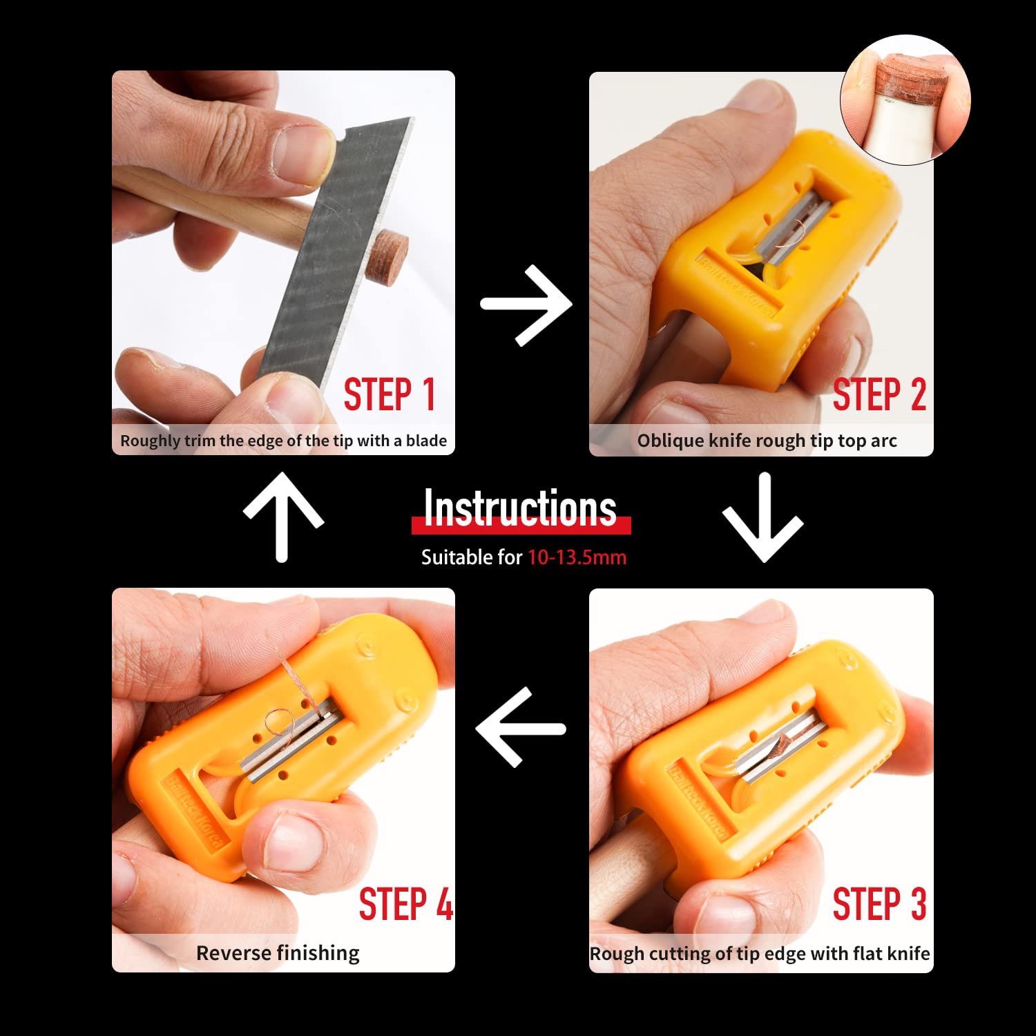 Snapklik.com : Cue Tip Rounding Cutter Tip Tool BallTeck Cue Tip Round ...