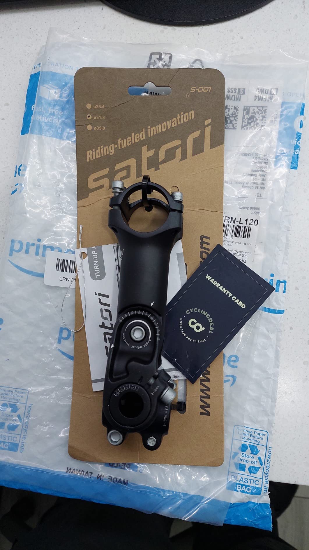 Amazon.com : Satori 1-1/8" x 31.8mm x 120mm Dual Adjustment STEM Bike ...