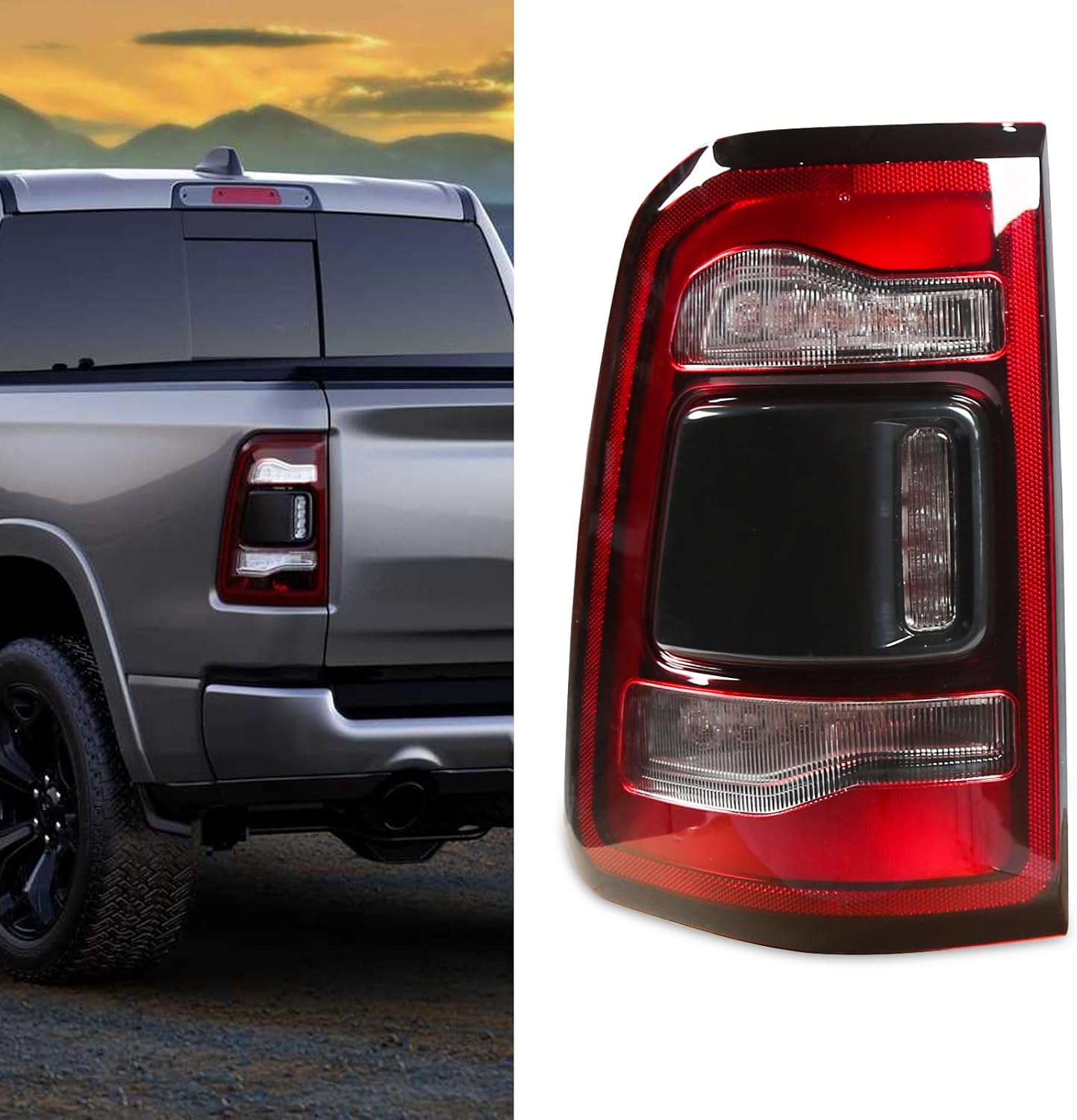 BoardRoad LED Tail Lights Assembly For 2019-2022 Dodge Ram 1500 Brake ...