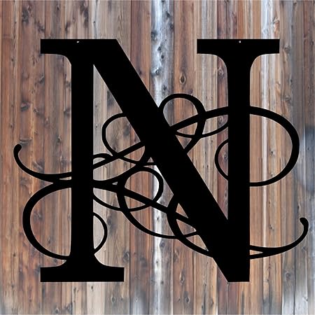 Amazon.com: 24 Inch House Plaque Letter - Wrought Iron Metal Scrolled ...