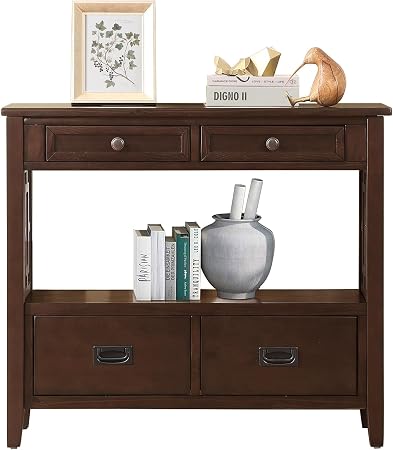 Amazon.com: LKTART 36 Inch Country Farmhouse Console Table with 4 ...
