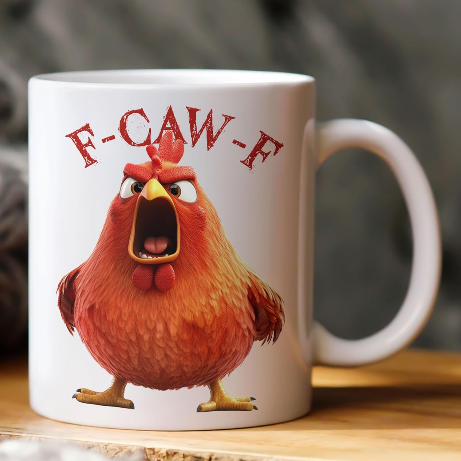 Amazon.com: Macorner Personalized Funny Mug, Humorous Caw-F - For ...