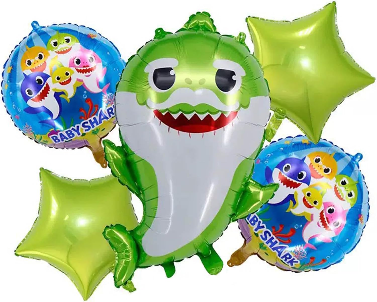 Amazon.com: DAPIN baby shark party decorations, 5 pack shark helium ...