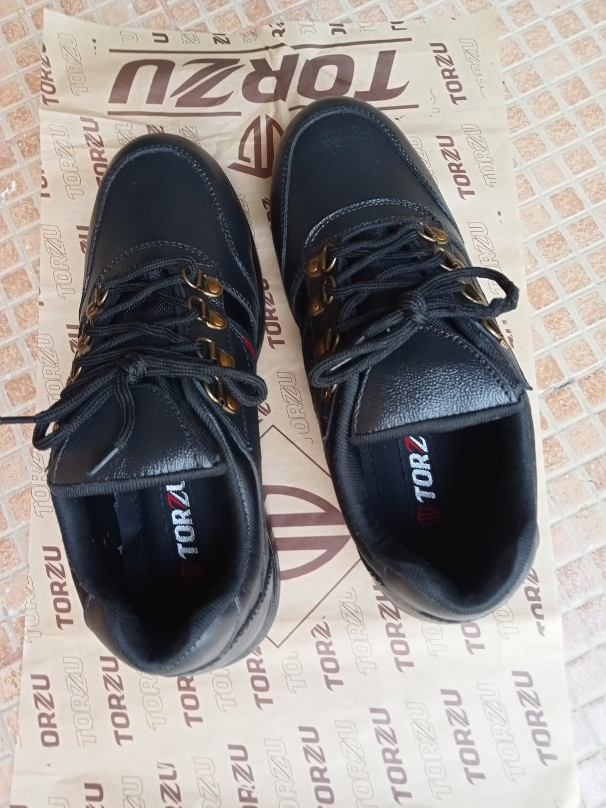 TORZU™ Men's Real Leather Steel Toe Light Weight Industrial Safety ...