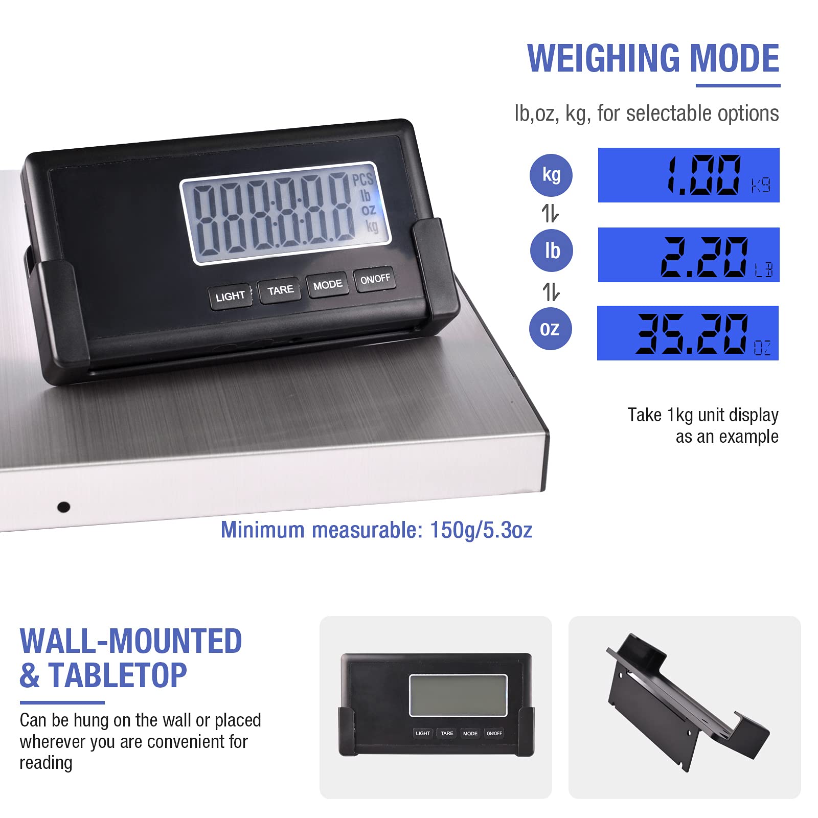Shipping Postal Scale with Durable Stainless Steel Large Platform ...