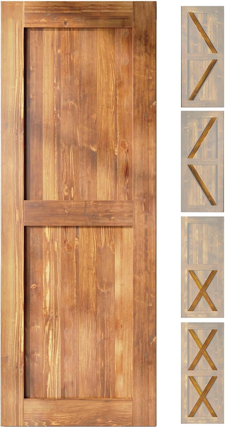 Amazon.com: Homacer 5-in-1 Design Solid Wood Barn Door, 42'' W x 96'' H ...