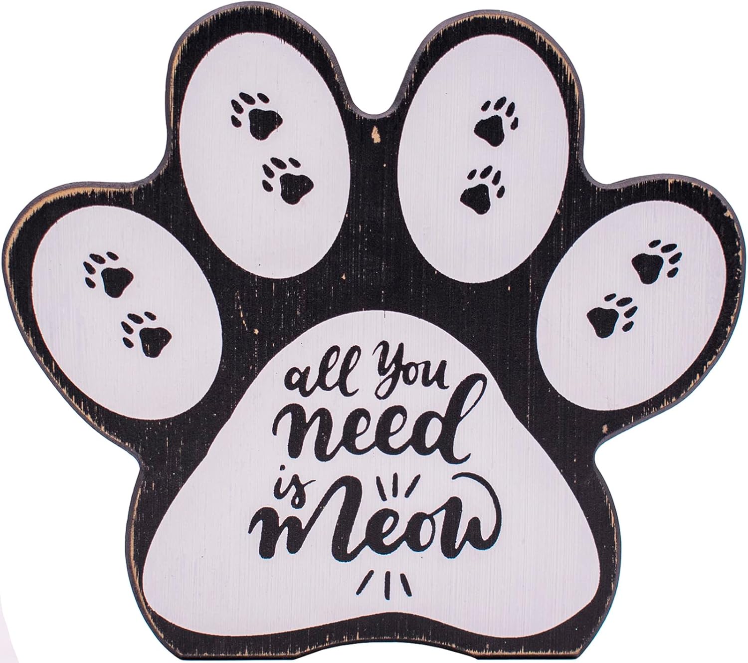 Amazon.com: All You need Is Meow - Rustic Feline Love Wooden Boxed Sign ...
