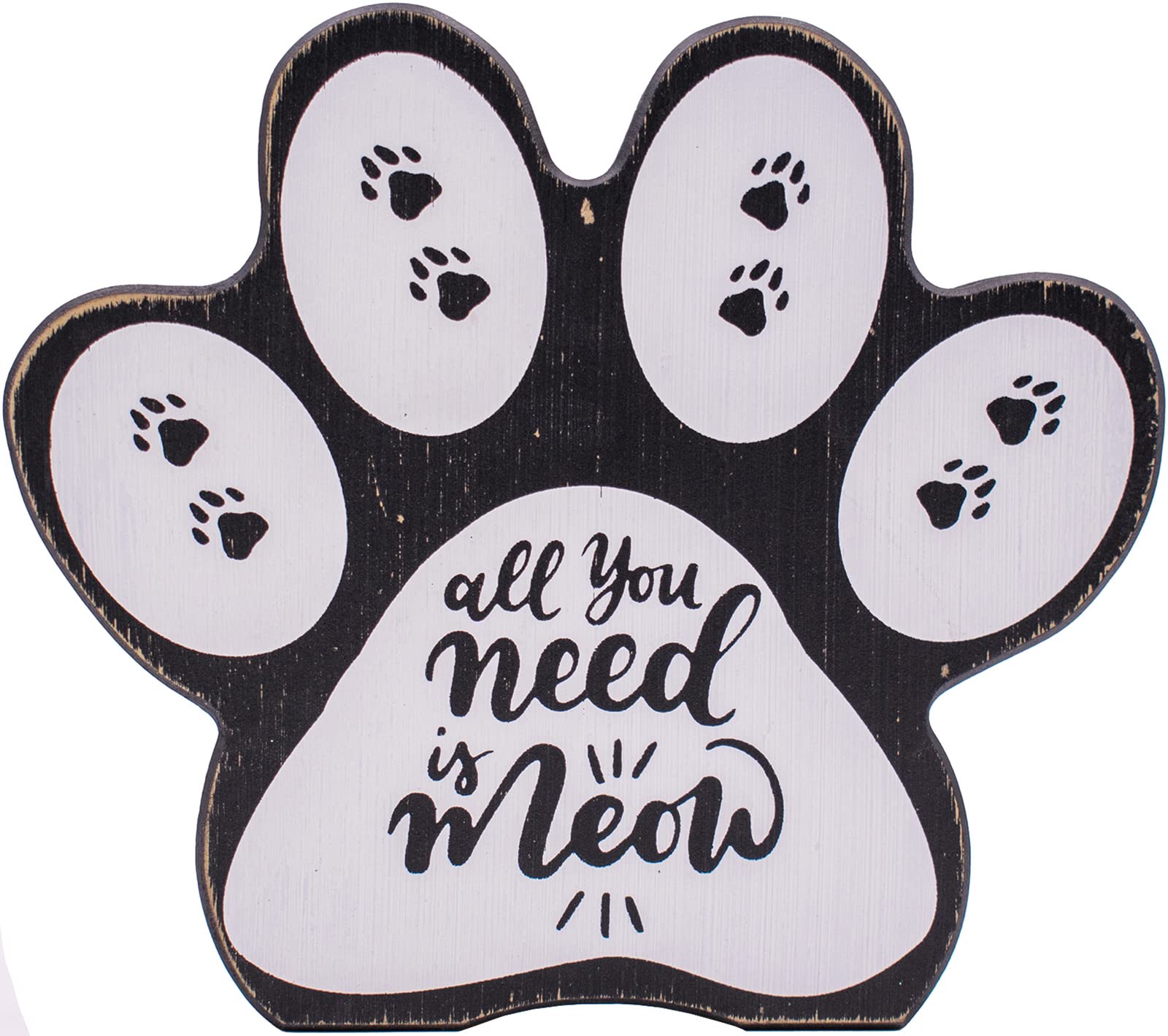Amazon.com: All You need Is Meow - Rustic Feline Love Wooden Boxed Sign ...