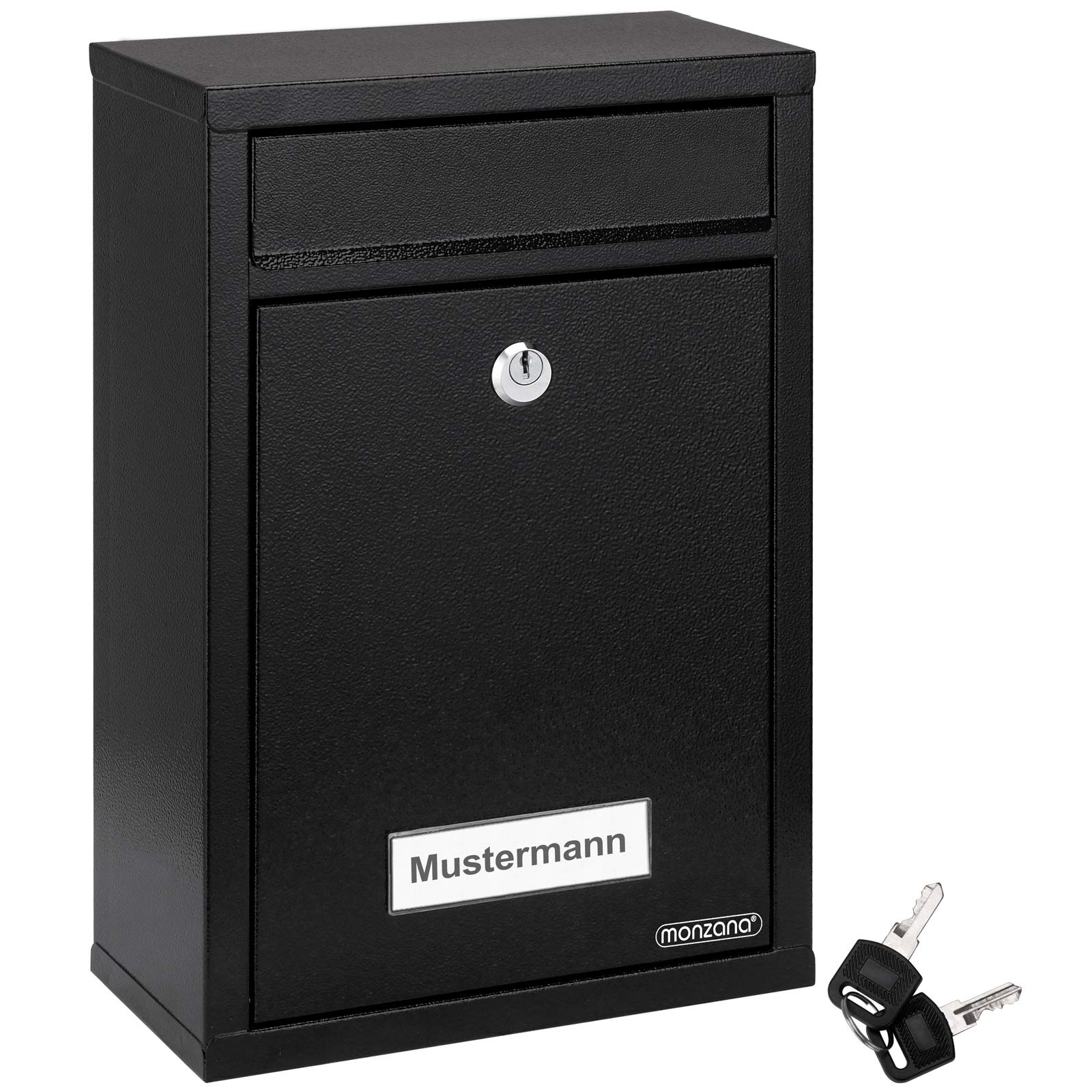 MONZANA® Lockable Letter Box Including 2 Keys | Wall Mounted Mailbox ...