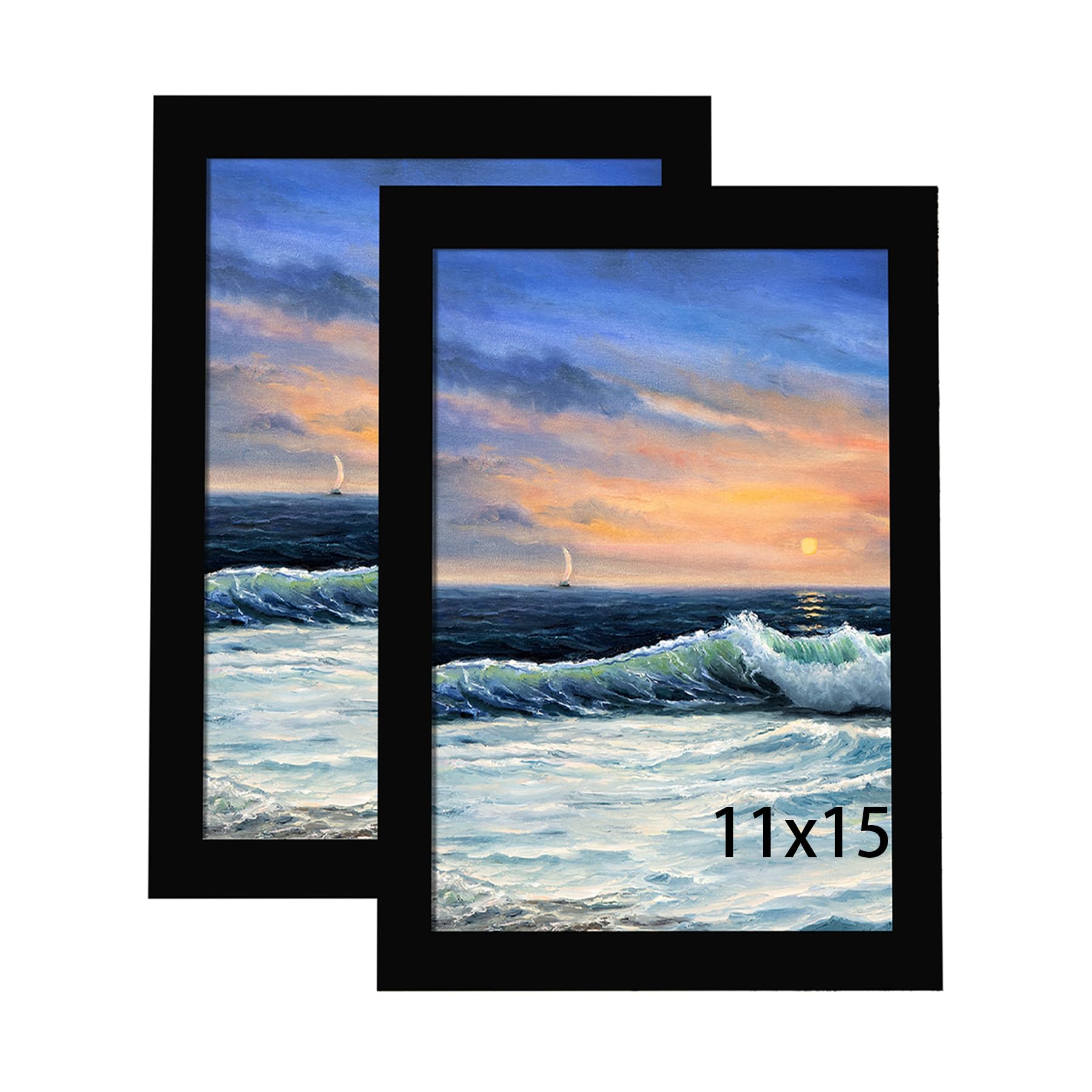 Amazon.com - LUCKYLIFE 11x15 Picture Frame Black for Wall Mounting ...