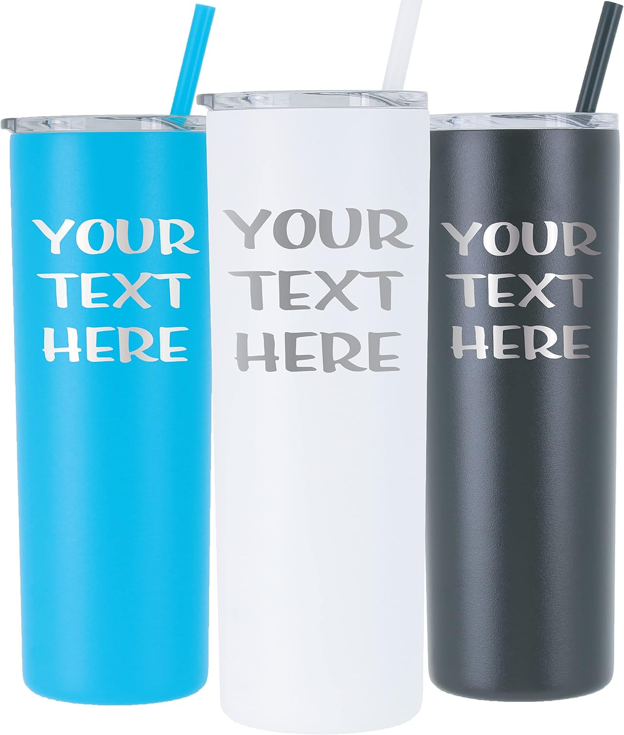 Amazon.com | Personalized Add Your Custom Text Tumber - 20 oz Tumbler ...