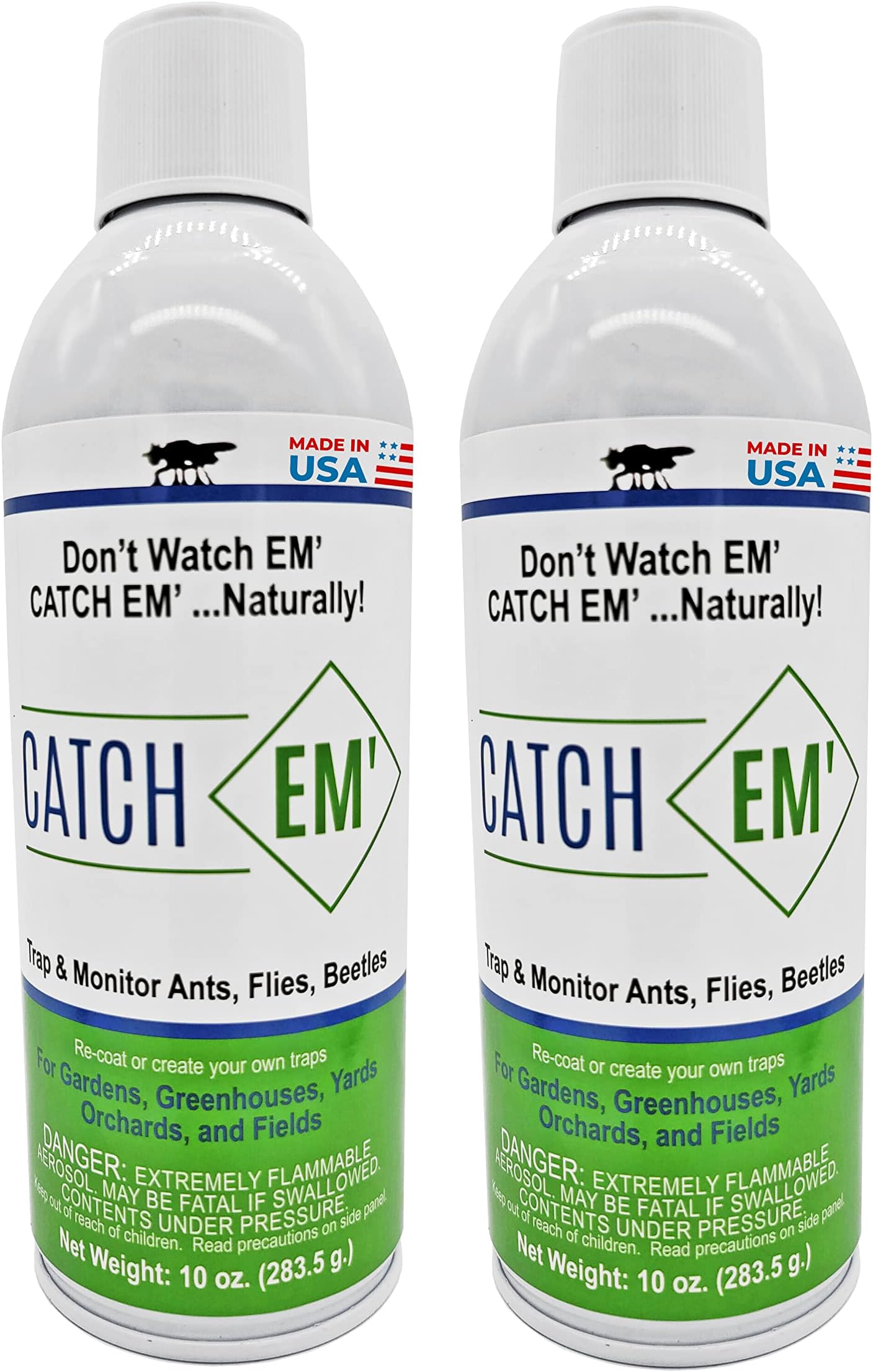Amazon.com : Catch EM' Sticky Coating Aerosol 10oz, Insect Trap Coating ...