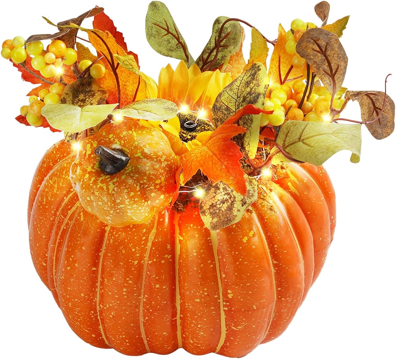 Amazon.com: YOUNGLEAVES Thanksgiving Decorations Artificial Pumpkins, 8 ...