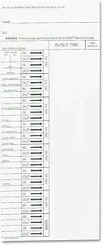 Amazon.com : Acroprint 096103080 Time Card for Model ATT310 Electronic ...
