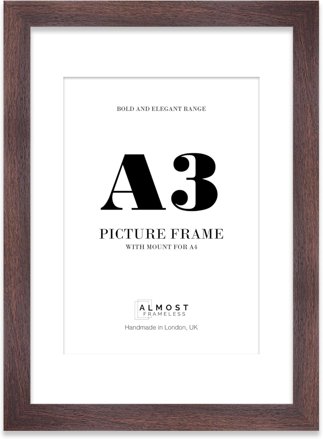 A3 Picture Frame With Mount For A4 or A3 Without Mount - Wide Molding ...