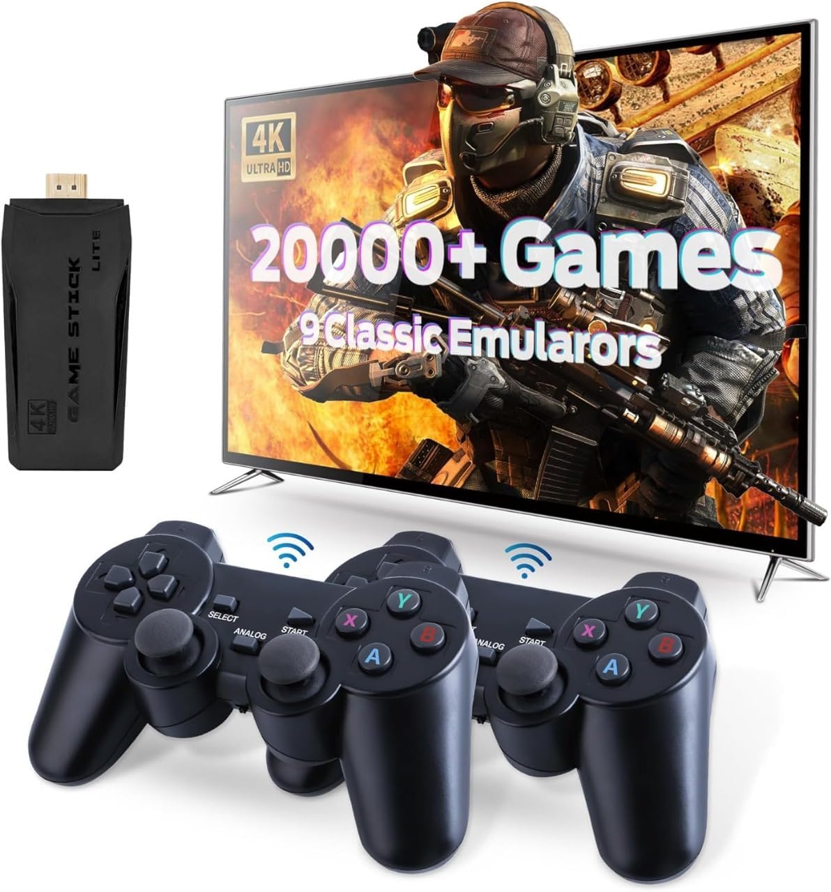 Buy Retro Game Console with 2 Wireless Controllers, Preloaded with ...