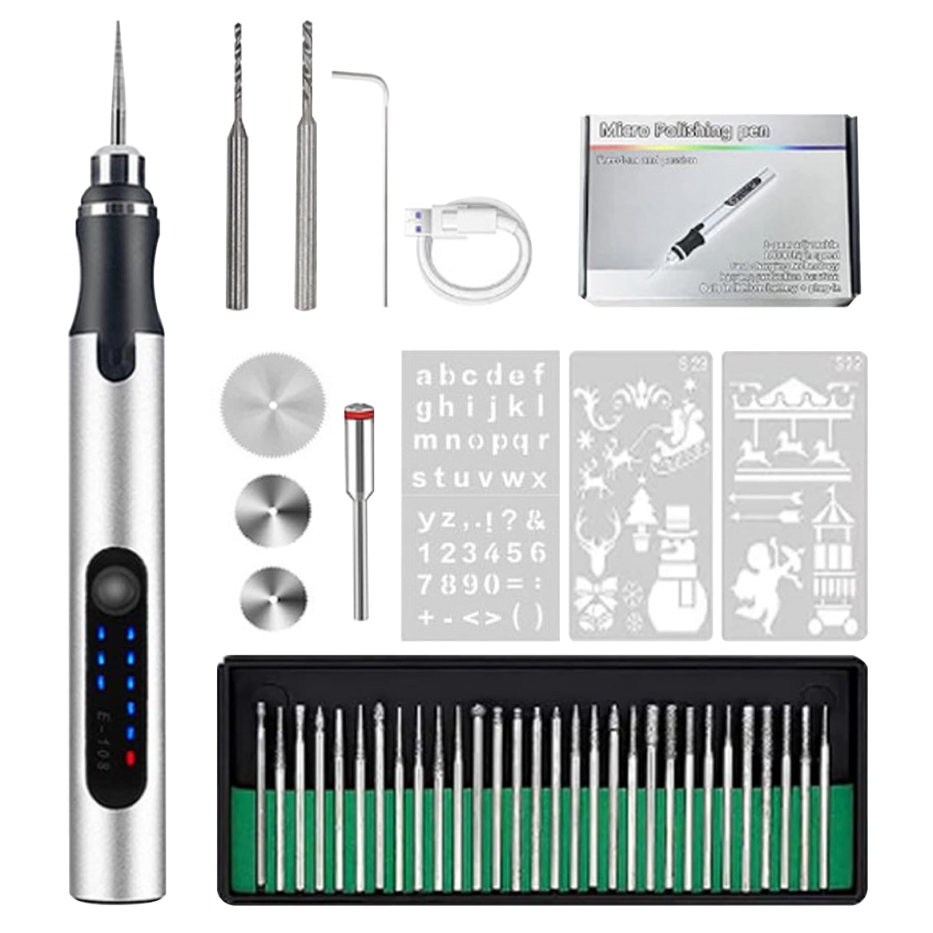 Amazon.com: Engraving Pen Electric Engraving Tool Kit USB Cordless DIY ...