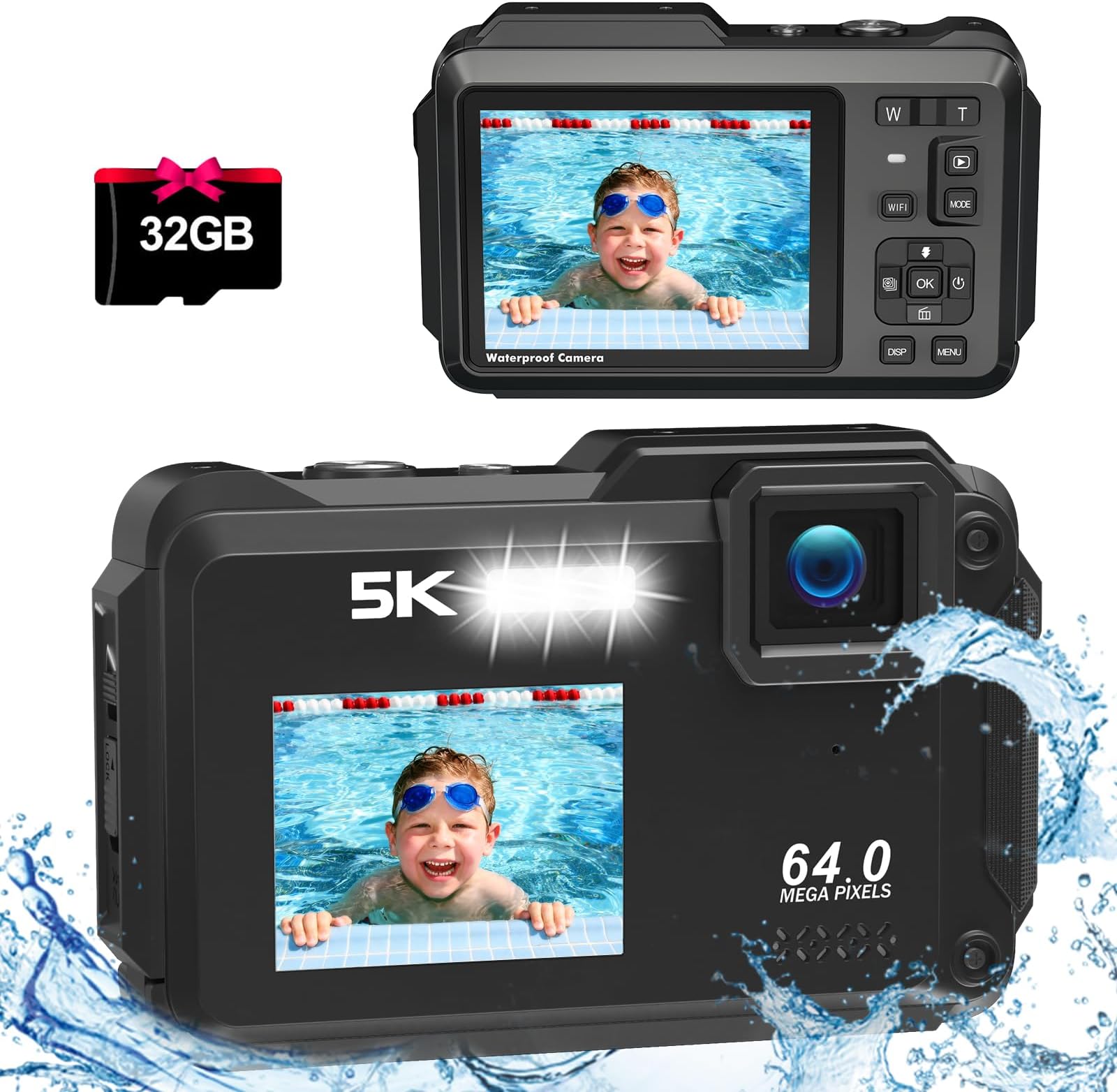 Amazon.com : 4K Waterproof Camera Underwater Camera 64GB Card Included ...