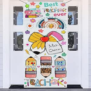 Amazon.com: Personalized Composition Notebook Door Cover – Welcome Back ...