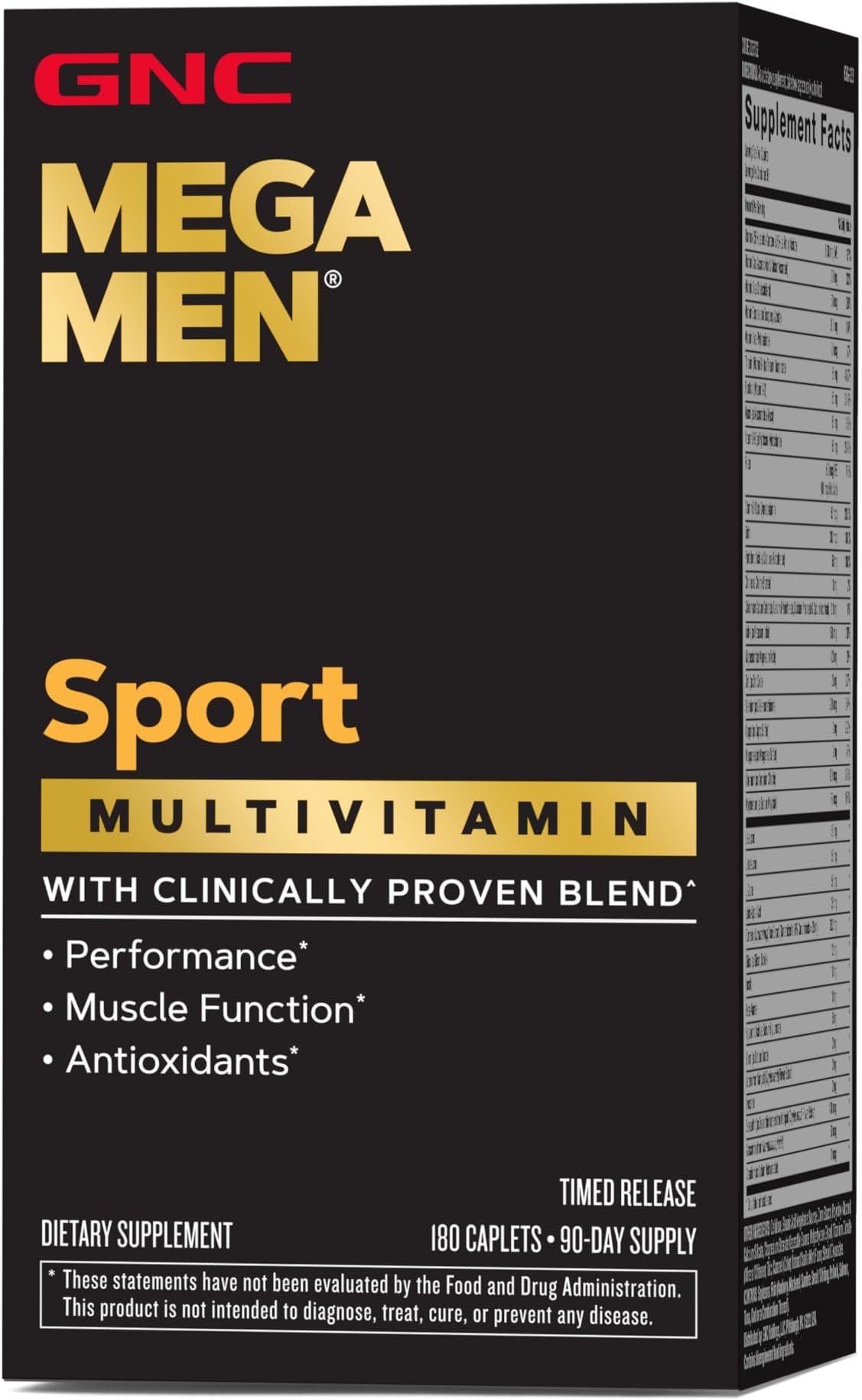 Amazon.com: GNC Mega Men Sport Multivitamin Caplets, Athletic ...