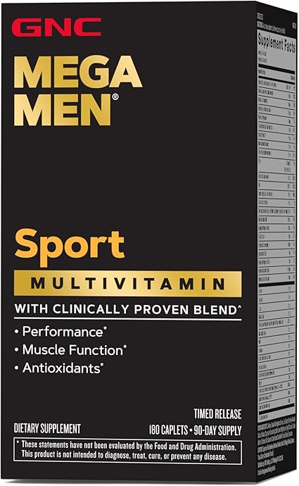 Amazon.com: GNC Mega Men Sport Multivitamin Caplets, Athletic ...