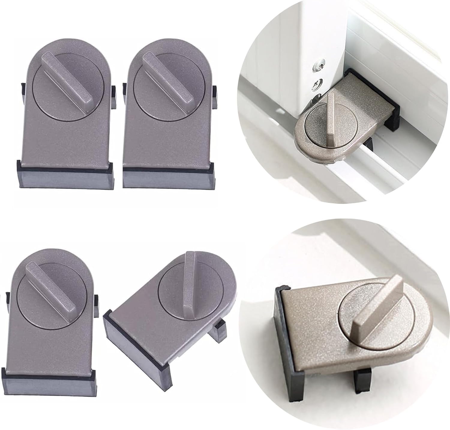 Feishiong 4 Sliding Door Security Locks, Instant Slide Window Track ...