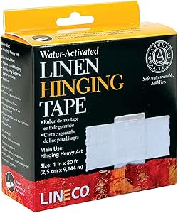 Lineco, Water-Activated Linen Tape, Acid Free Neutral pH Self Adhesive ...
