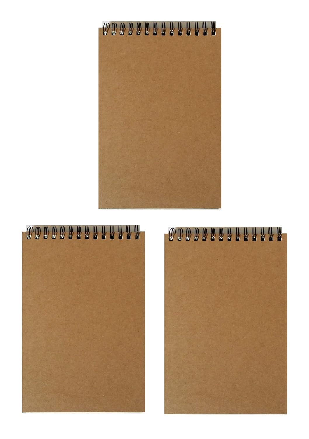 K-Kraft 3-Pack Steno Lined Notepads with Kraft Paper Covers (5 x 7 ...