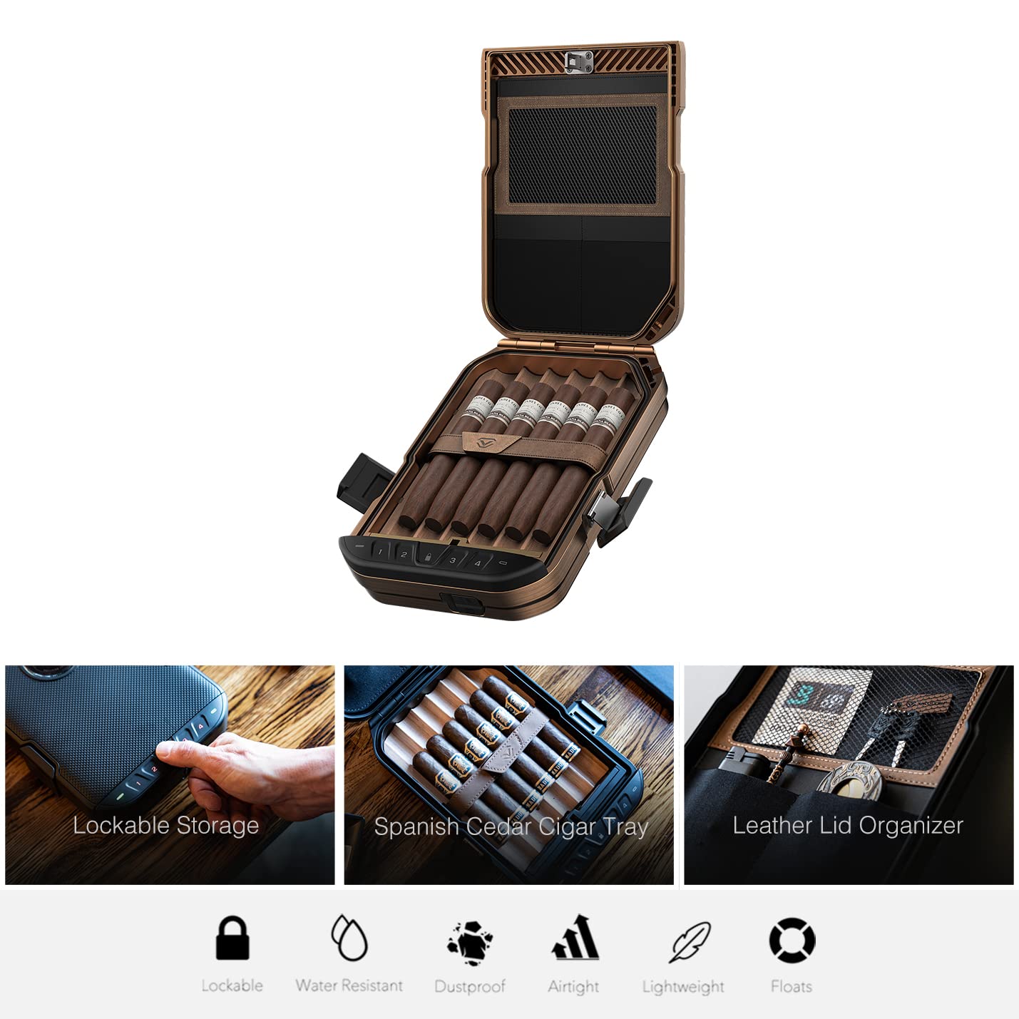 Snapklik.com : VAULTEK LifePod Humidor Cigar Lock Box Waterproof Travel ...
