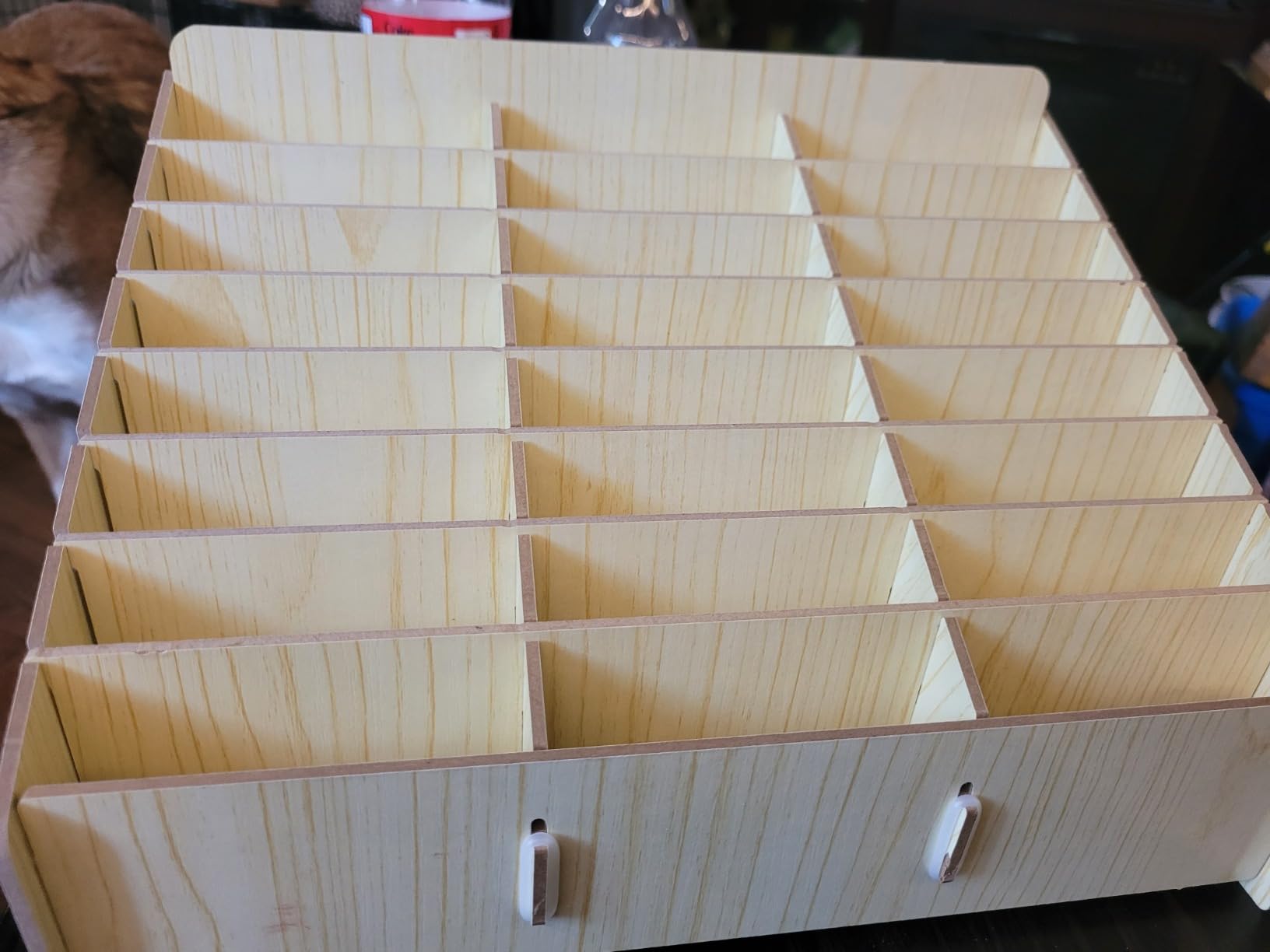 Multiple Cells Phone Holder Wooden Mobile Phone Storage Box Thickened ...