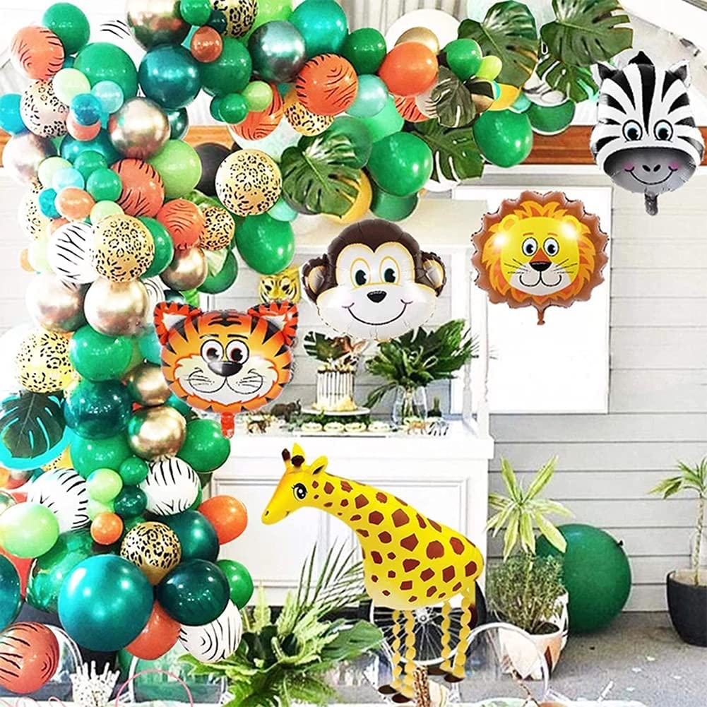 Party Propz Jungle Theme Party Decoration Foil Balloons - 6Pcs Set Big ...