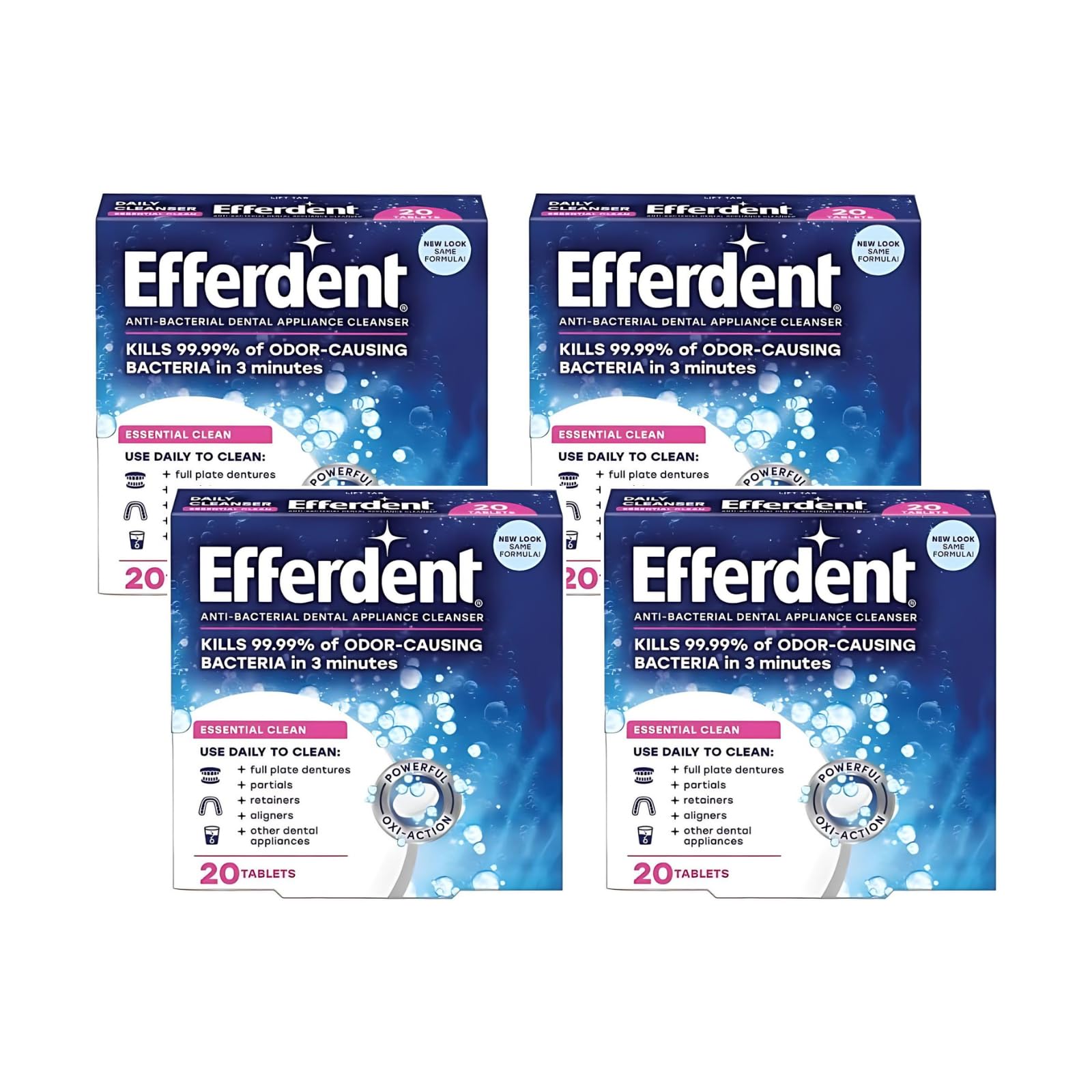 Amazon.com: Efferdent Denture & Retainer Cleanser Tablets, Essential ...