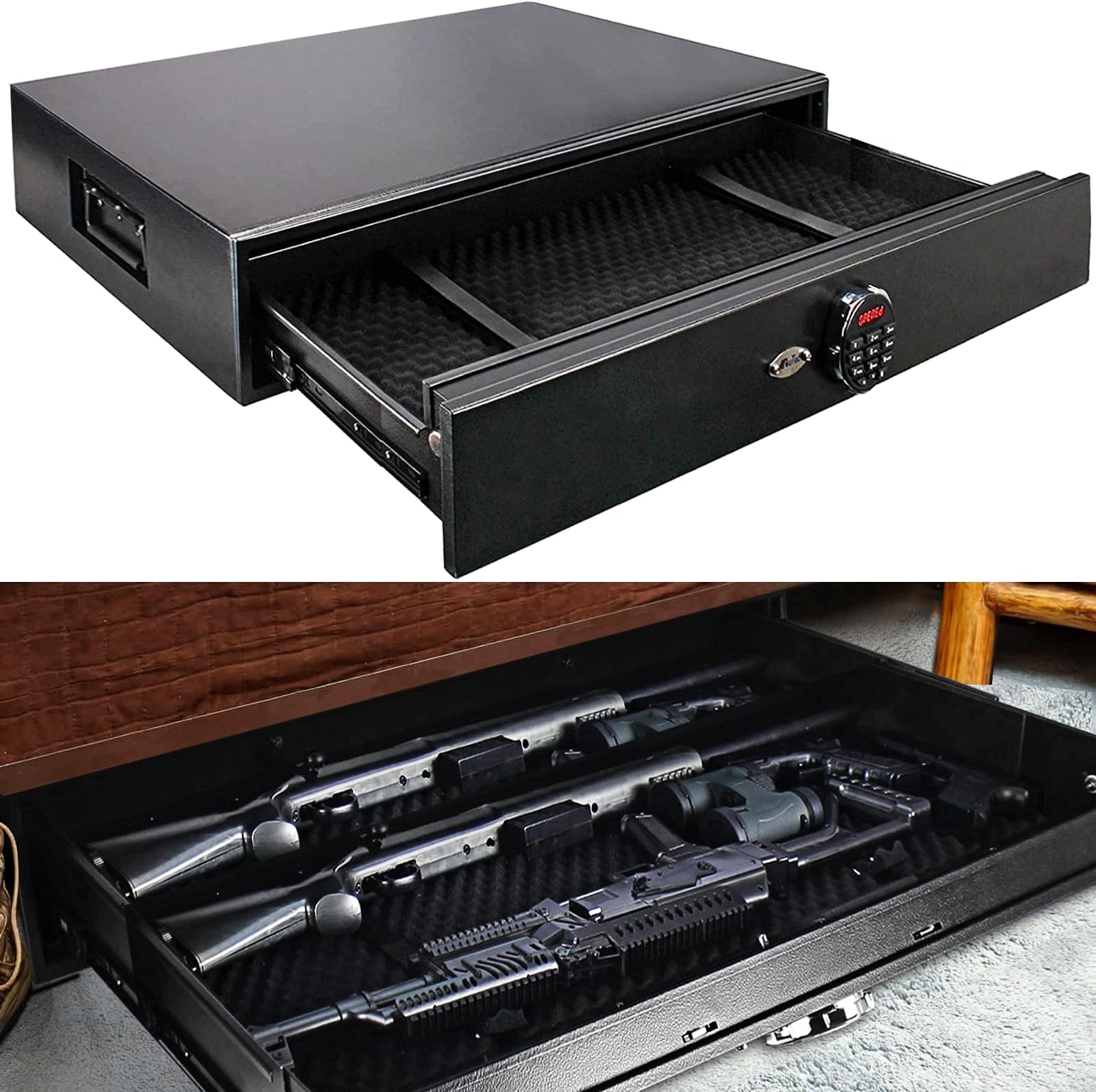 Amazon.com: Under Bed Safe, Rapid Heavy Duty Gun Safe for Long Guns ...