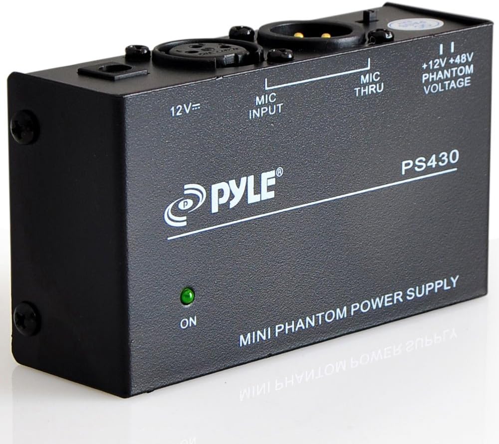 Amazon.com: PYLE-PRO Universal Compact Phantom Power Supply ...